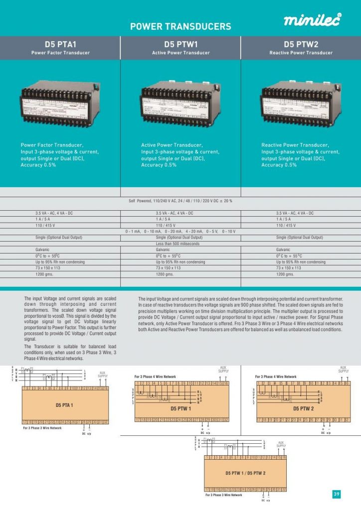 Power Line Transducers and Multifunction Meter - STREAMTEC INDUSTRIAL ...